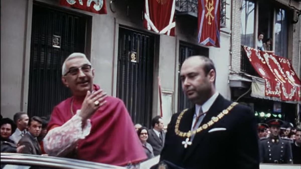 Una grabación inédita del cardenal Tarancón llegando a la ciudad en ...